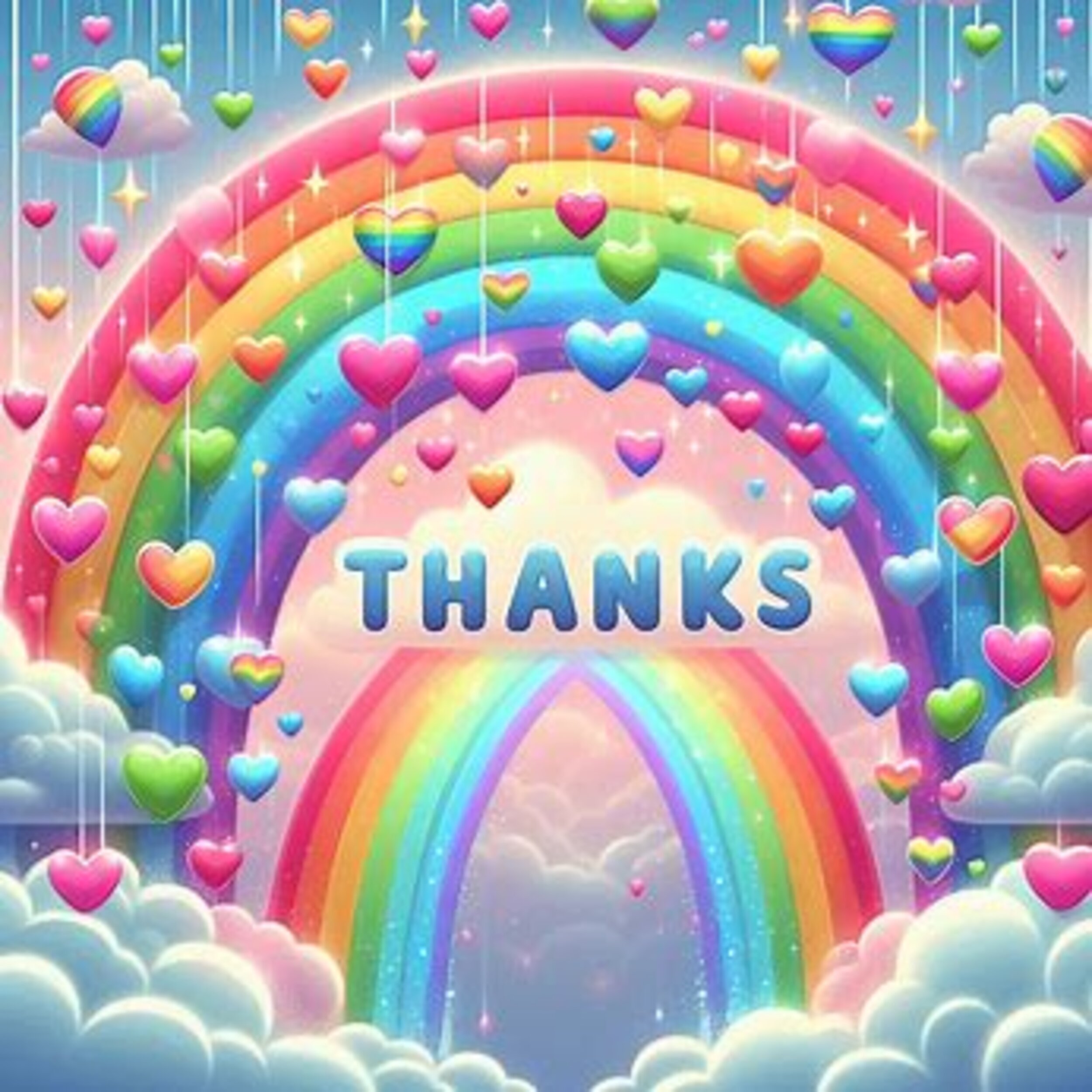 Rain Down Gratitude with the Rainbow Hearts Thank You Sticke | Inspire ...