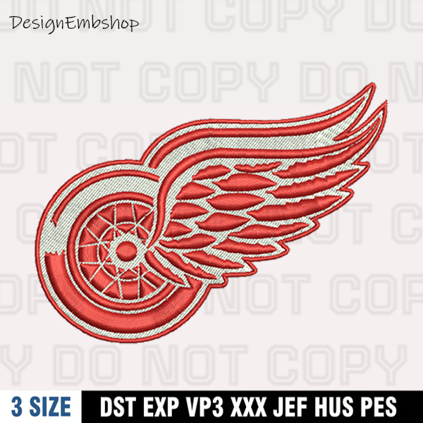 Detroit Red Wings Embroidery Designs, NHL Embroidery Files, | Inspire ...