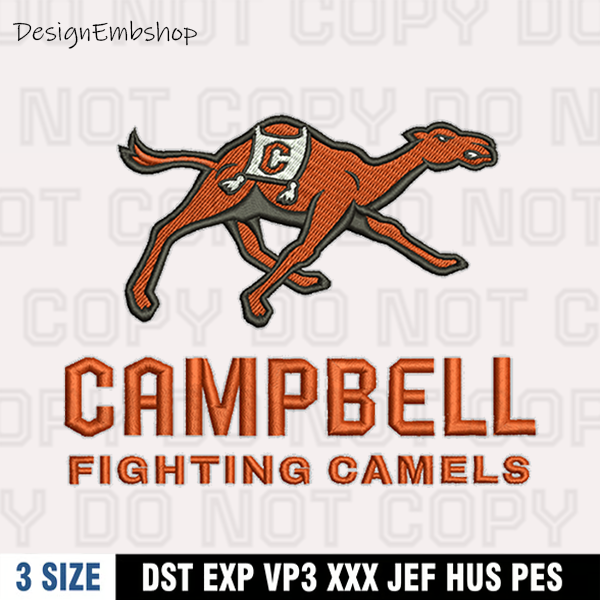 Campbell Fighting Camels Logos Embroidery Design ,Logo embro | Inspire ...