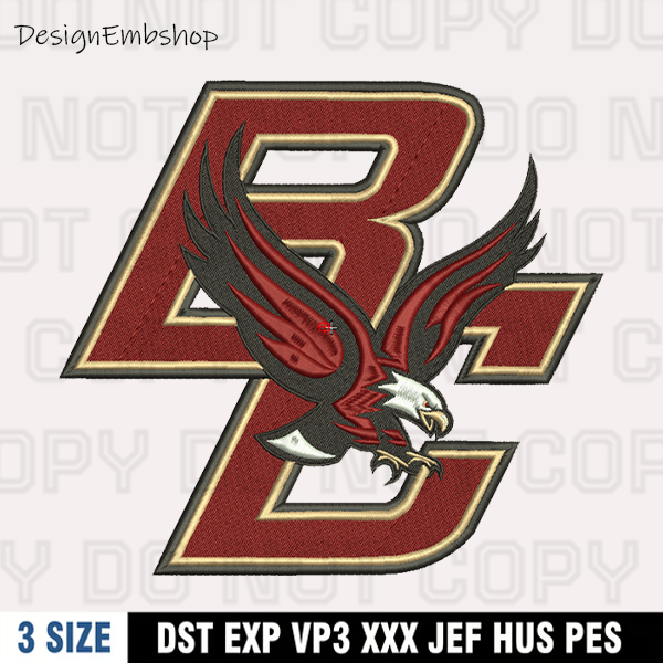 Boston College Eagles Embroidery Design ,Logo embroidery, Em | Inspire ...