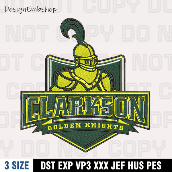 Clarkson Golden Knights Embroidery Design ,Logo embroidery, | Inspire ...