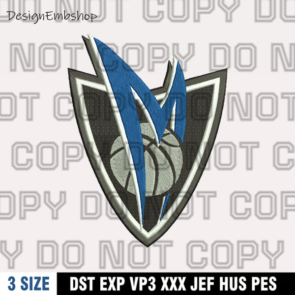 Dallas Mavericks Logos Embroidery Design Files, NBA Teams Em | Inspire ...