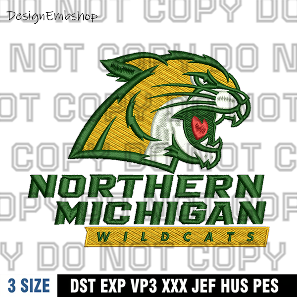 Northern Michigan Wildcats Logos Embroidery Designs,Logo emb | Inspire ...
