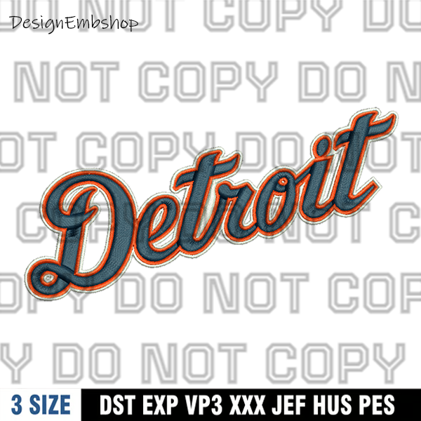 Detroit Tigers Jersey Logo Embroidery Design, MLB Logo embro | Inspire ...