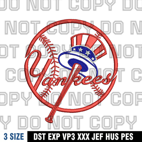 New York Yankees Primary Logo Embroidery Design, MLB Logo em | Inspire ...