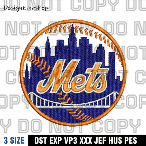 New York Mets Logo Embroidery Designs, MLB Logo embroidery d | Inspire ...