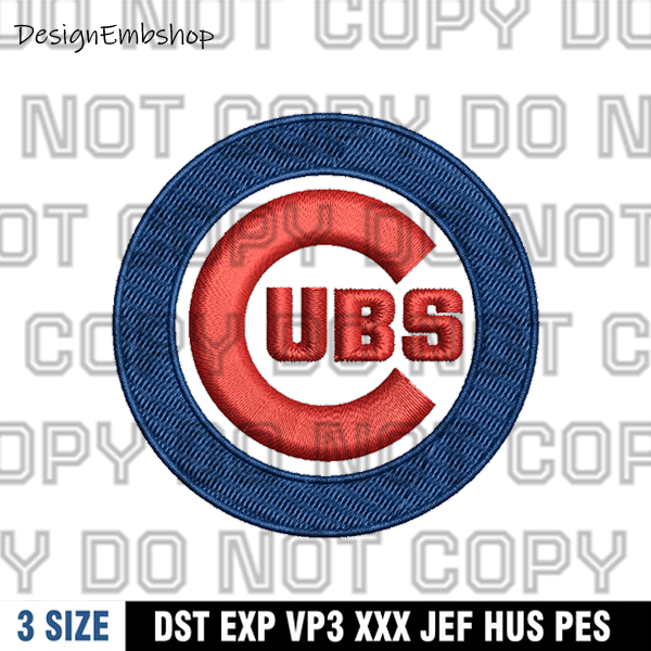 Chicago Cubs Logo Embroidery Design, MLB Logo embroidery des | Inspire ...