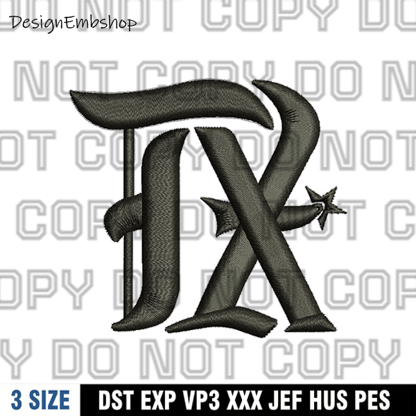 Texas Rangers Cap Logo Embroidery Design, MLB Logo embroider | Inspire ...