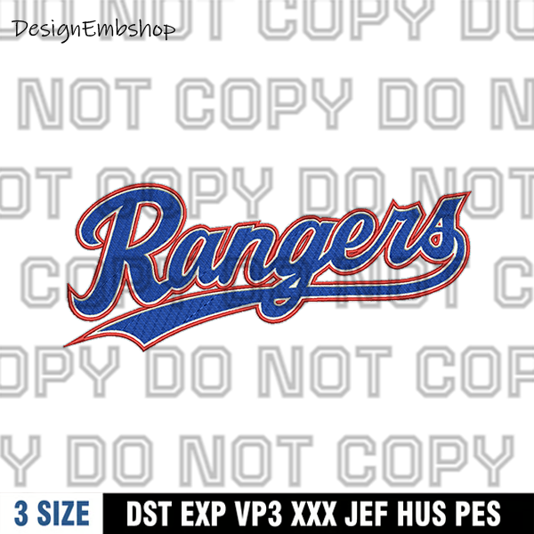 Texas Rangers Jersey Logos Embroidery Design, MLB Logo embro | Inspire ...
