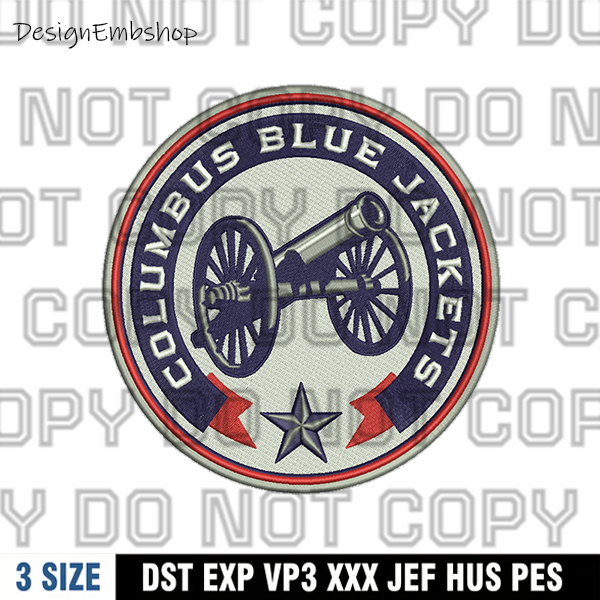 Columbus Blue Jackets Alternate Logo Embroidery Design, NHL | Inspire ...