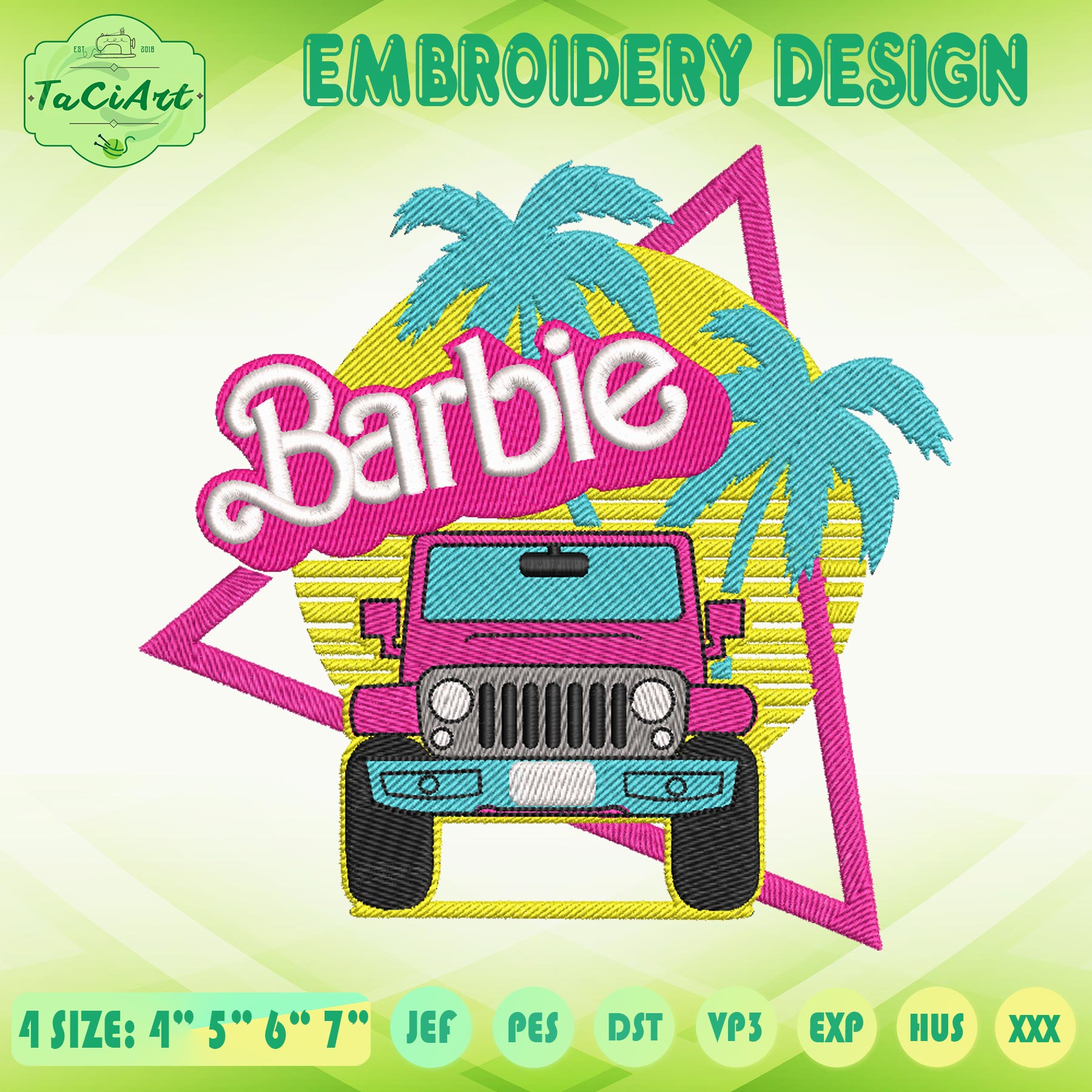 Barbie Embroidery Design, Barbie Doll Embroidery, Lets Go Pa | Inspire ...