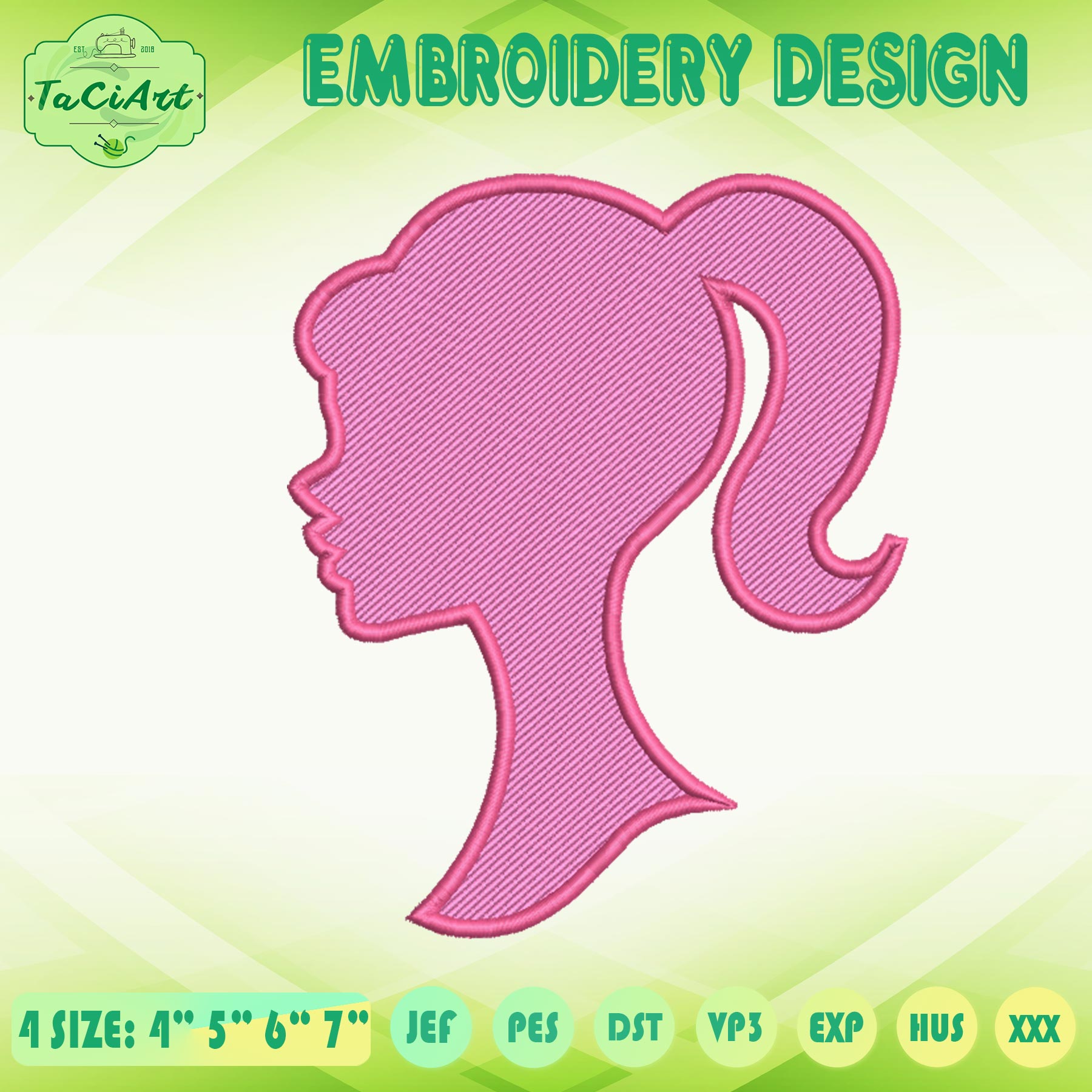 Barbie Logo Embroidery Design, Come On Barbie Embroidery, Le | Inspire ...