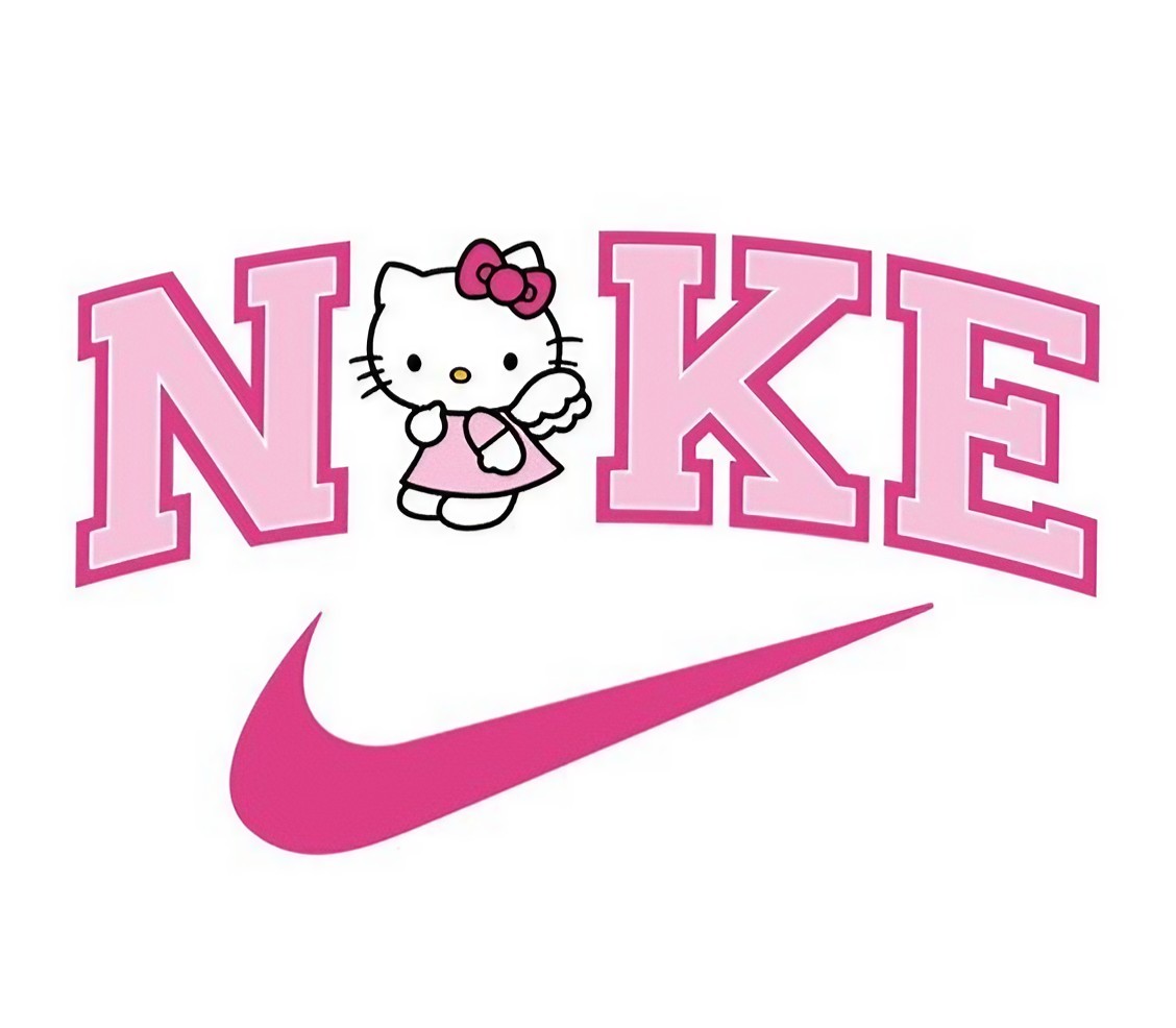 Nike Hello Kitty Swoosh Layered SVG, Kitty Nike Cricut file, | Inspire ...
