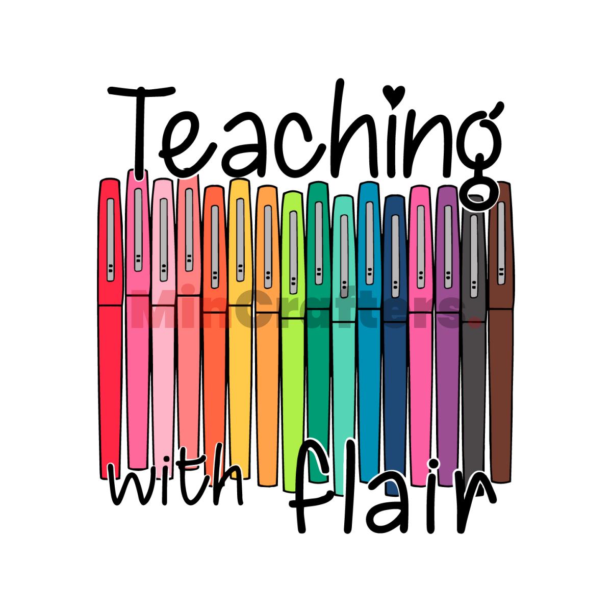 Teaching With Flair SVG Teacher Gift SVG Digital Cricut File | Inspire ...