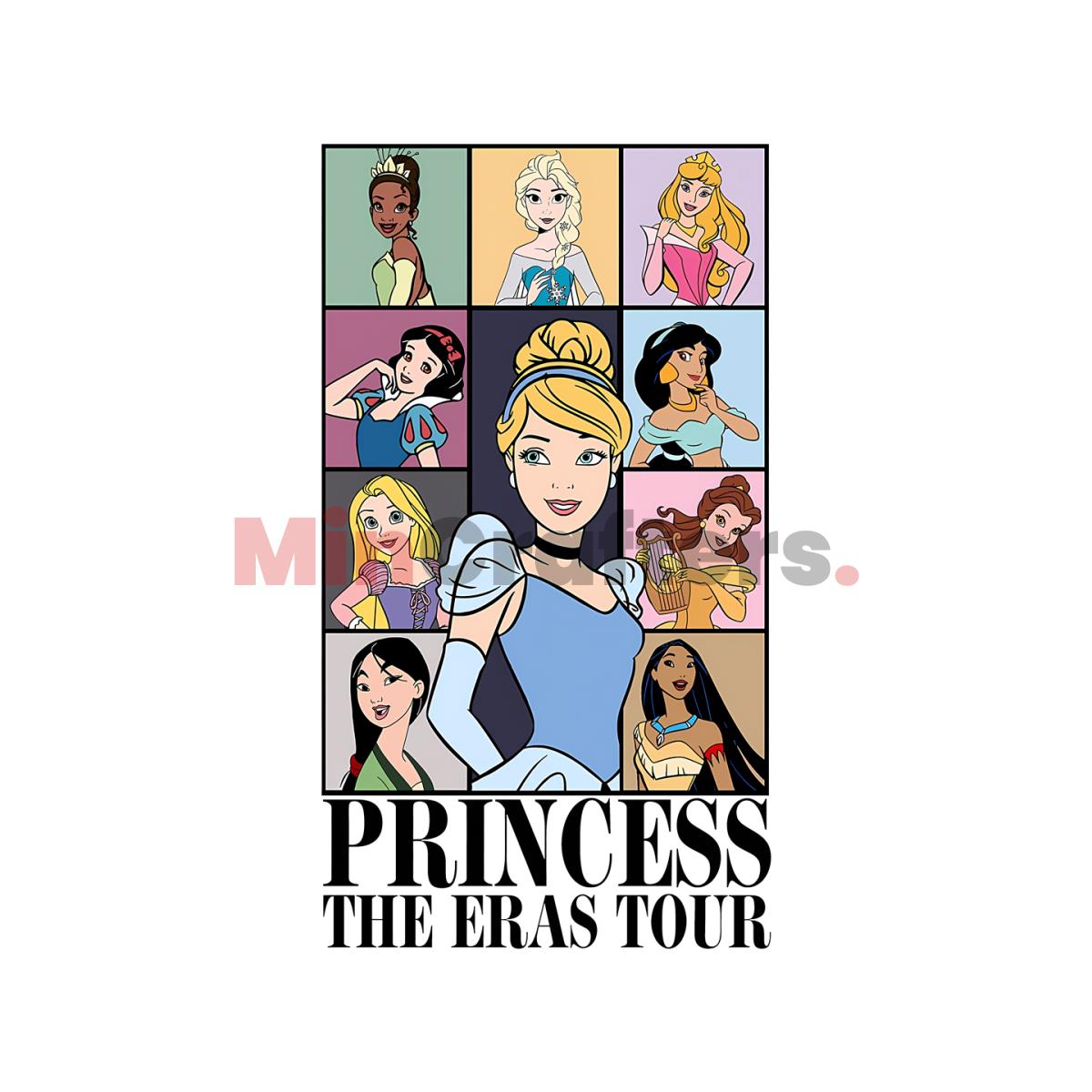 Princess Eras Tour SVG Disney Princess PNG Silhouette File - Inspire Uplift