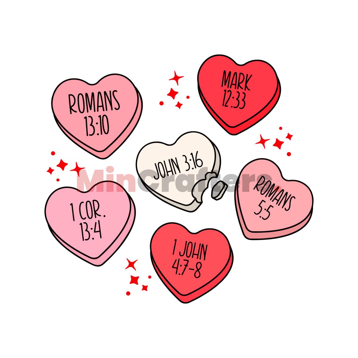 Christian Conversation Heart Valentines Day SVG - Inspire Uplift
