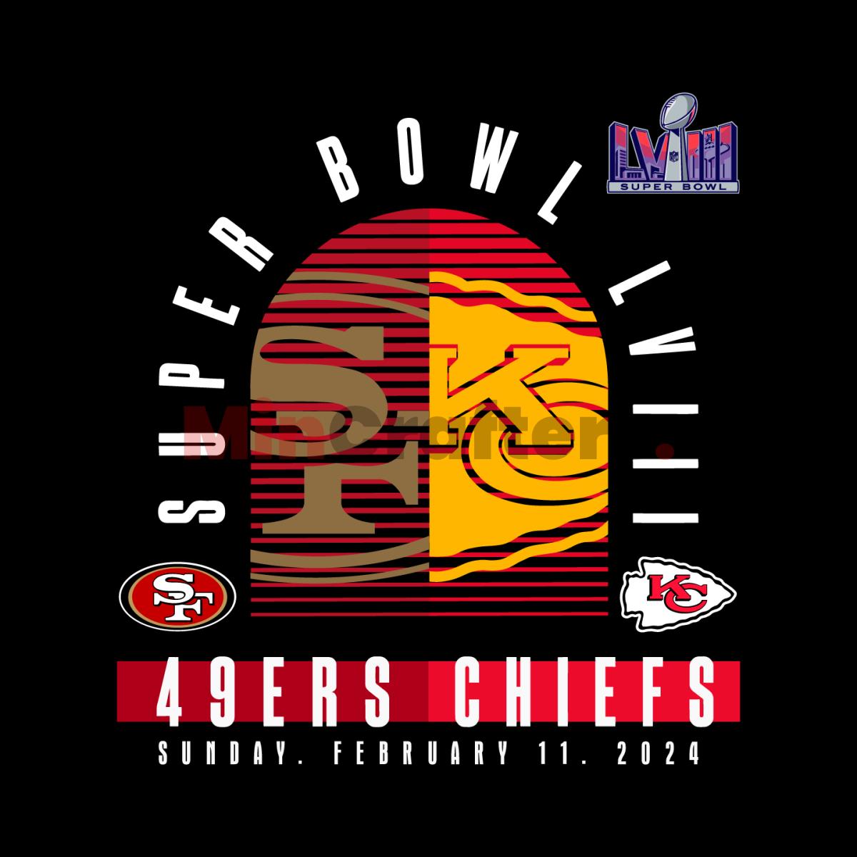 Super Bowl LVIII 49ers vs Chiefs SVG | Inspire Uplift