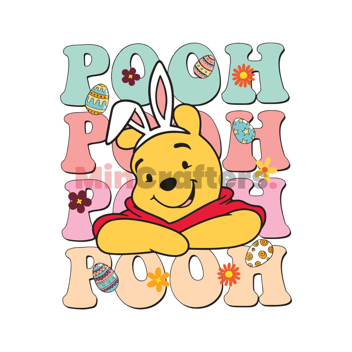 Groovy Disney Winnie The Pooh Easter SVG | Inspire Uplift