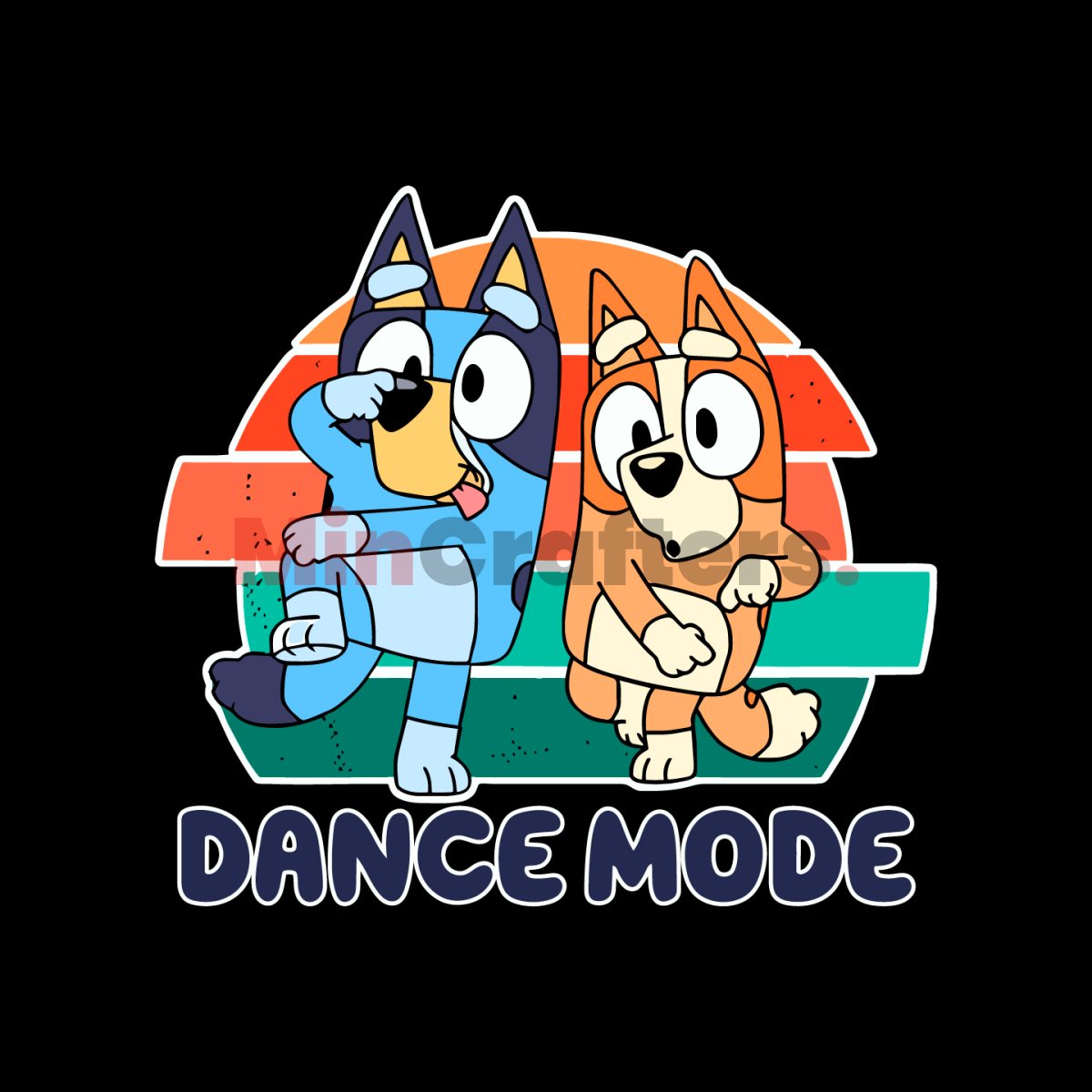 Retro Bluey Bingo Dance Mode SVG | Inspire Uplift