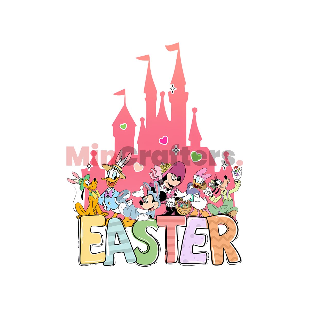 Mickey and Friends Easter Disney Castle PNG | Inspire Uplift