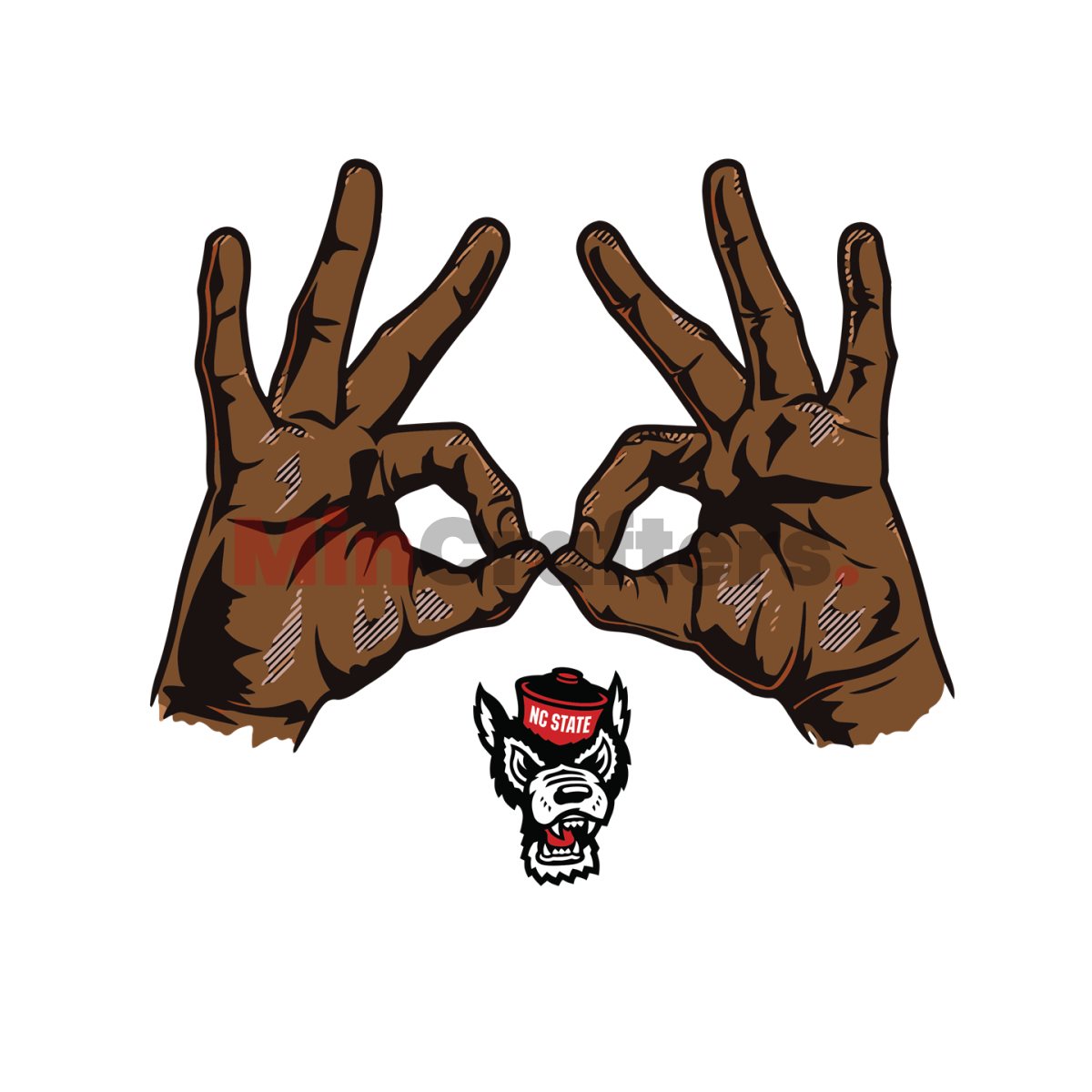 NC State Wolfpack Basketball Three Goggles SVG - Inspire Uplift