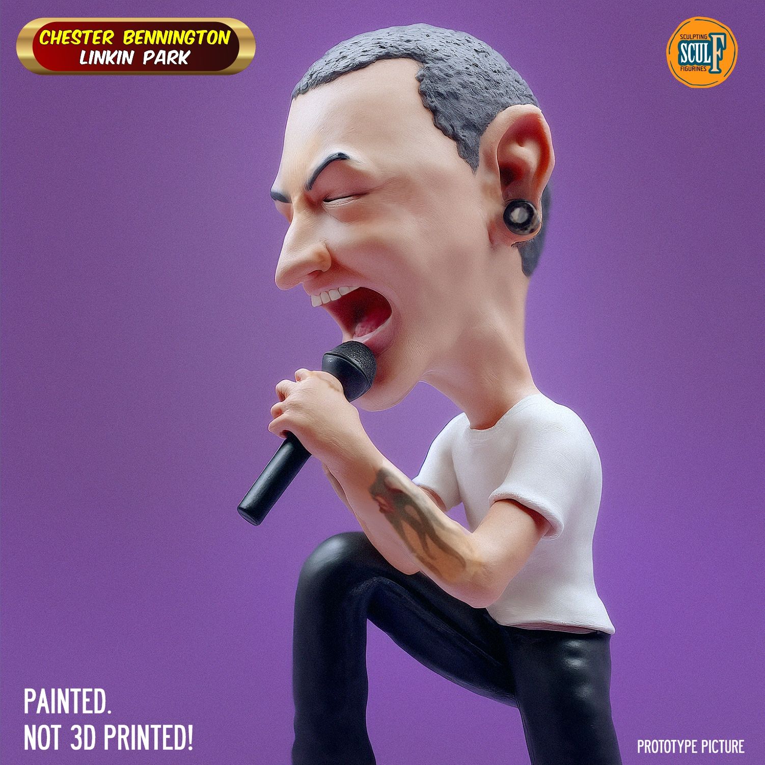 Caricature Chester Bennington - Linkin Park statue toy figur | Inspire Uplift