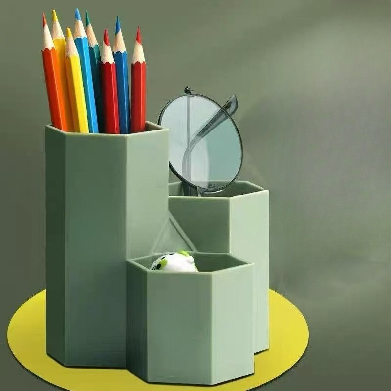 Modern White & Mint Green Multifunctional Desktop Organizer | Inspire ...