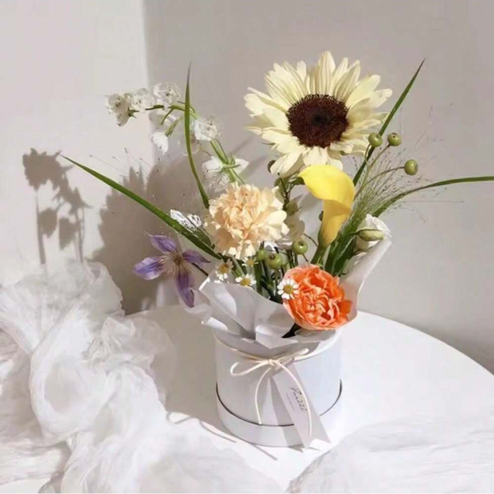 Flower Box Round Cardboard Gift Boxes, Wedding | Inspire Uplift
