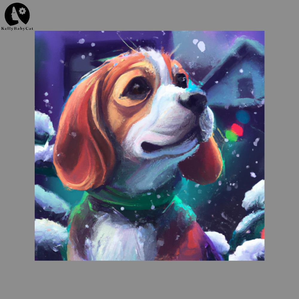 Cute Beagle Drawing PNG Christmas | Inspire Uplift