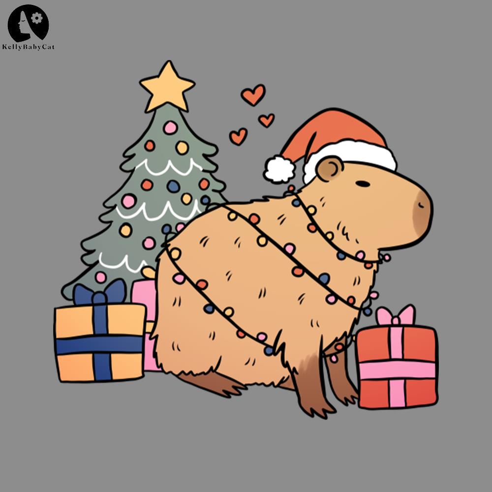 Cute christmas capybara PNG Christmas | Inspire Uplift