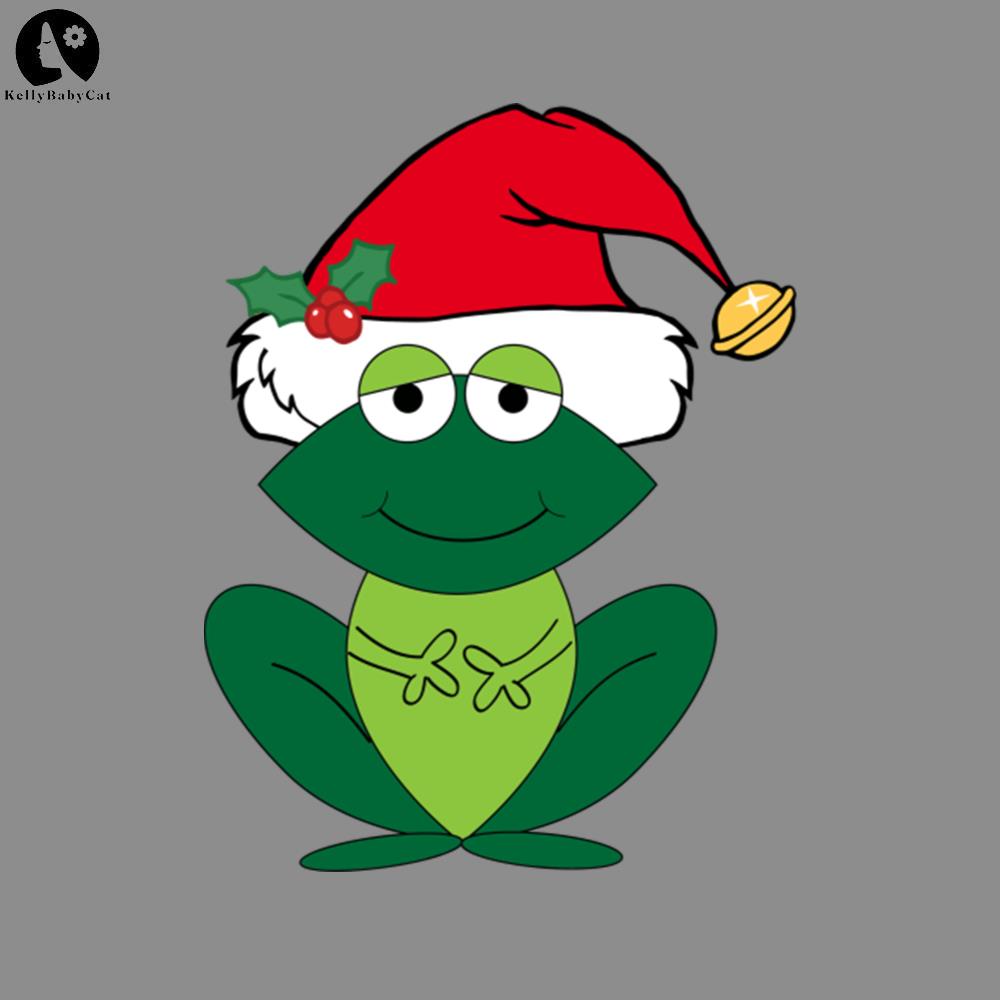 Cute Christmas Frog in Santa Hat PNG Christmas - Inspire Uplift