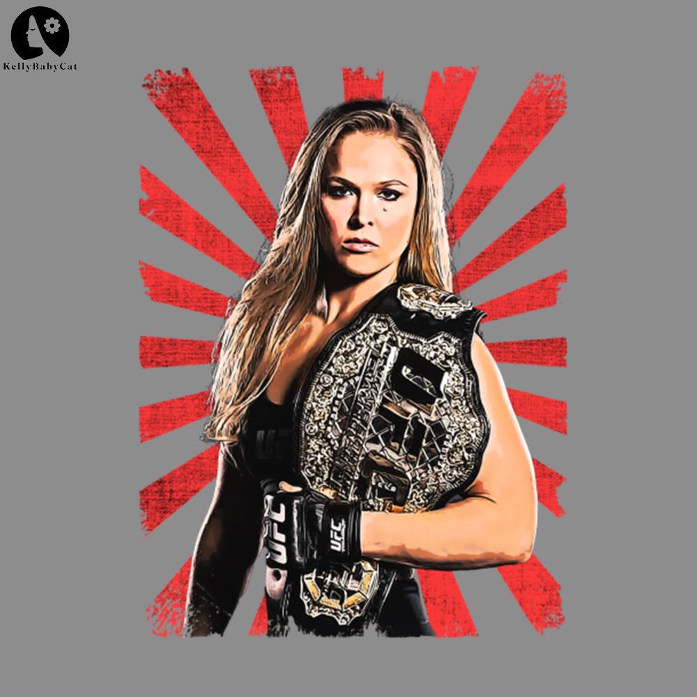 Ronda Rousey Wrestling Vintage Fan Art Sports PNG download | Inspire Uplift