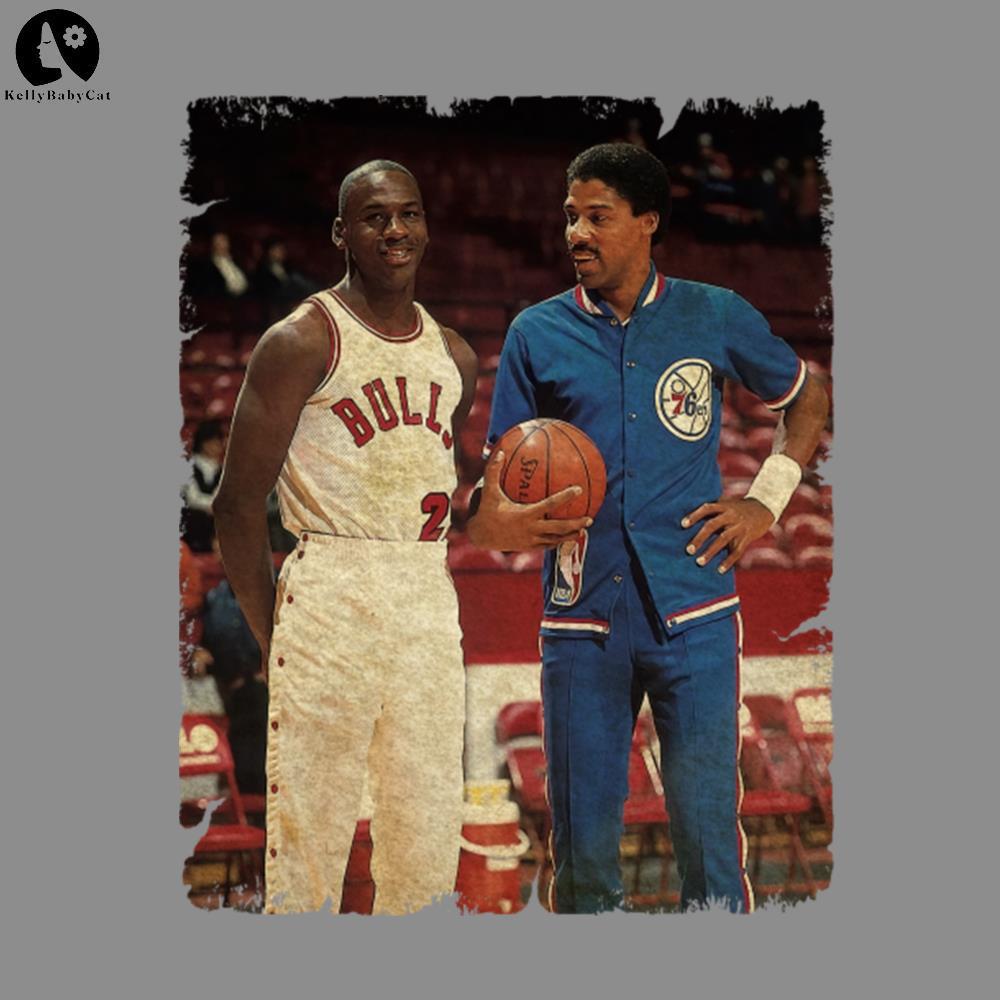 Michael Jordan and Julius Erving 1984 Sports PNG download | Inspire Uplift