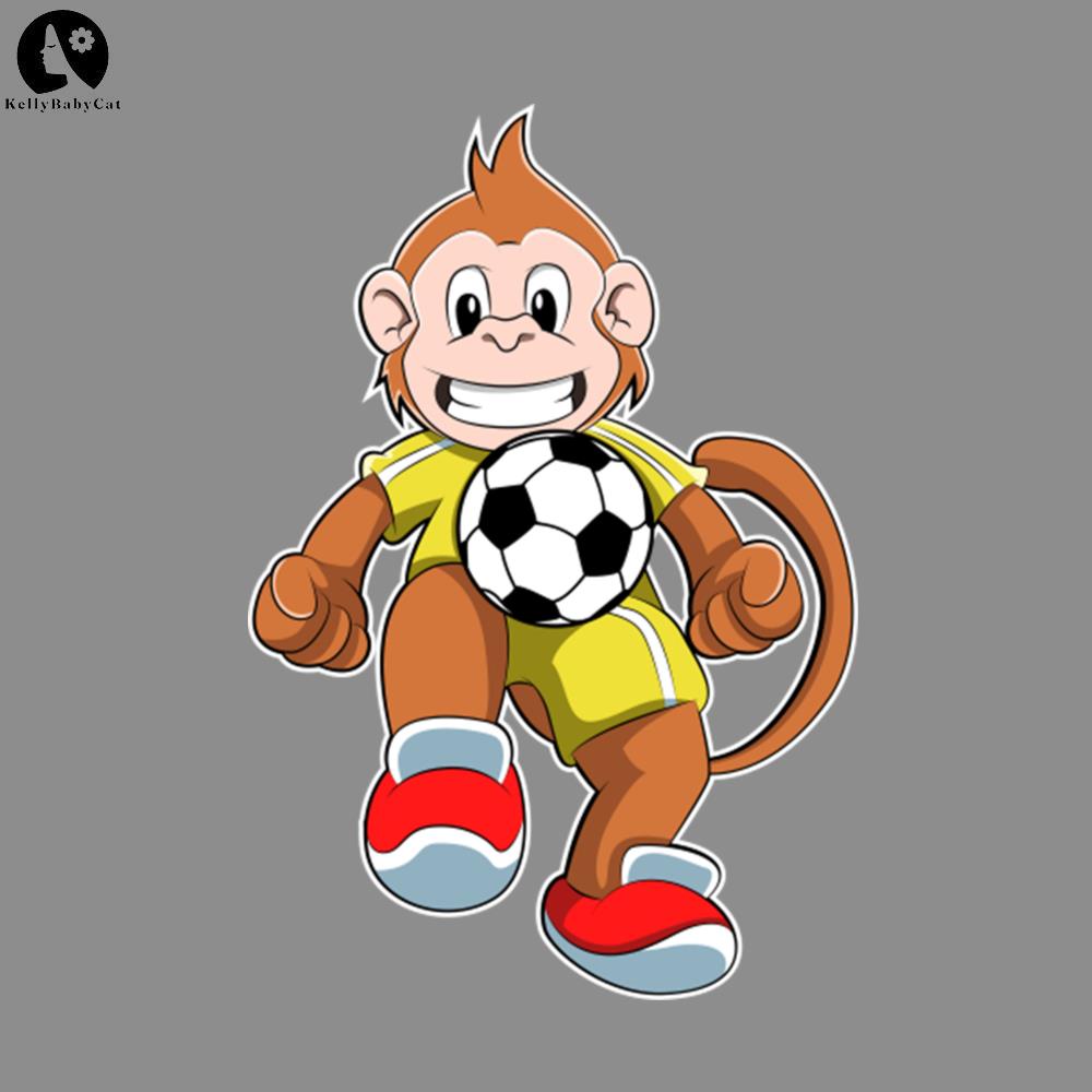 Monkey as Soccer player with Soccer ball Sports PNG download | Inspire ...