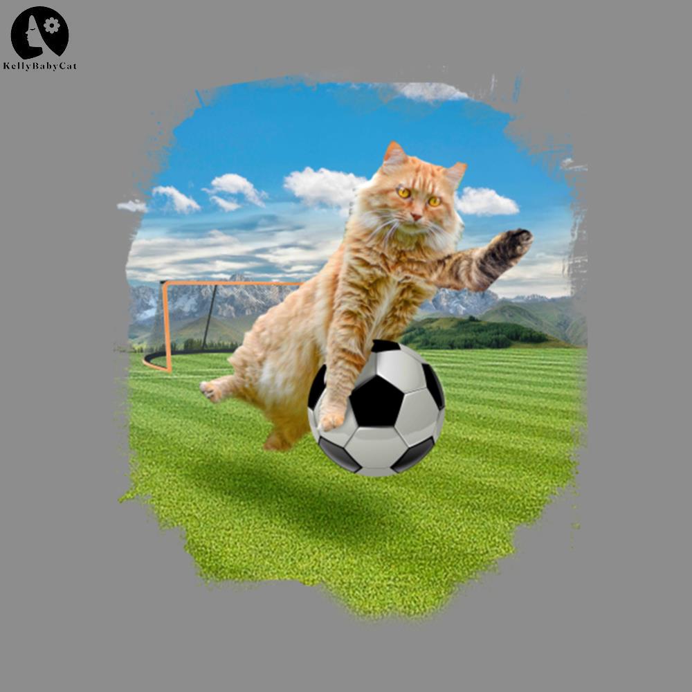 Maine Coon Cat Playing Soccer Football Sport PNG Soccer PNG | Inspire ...