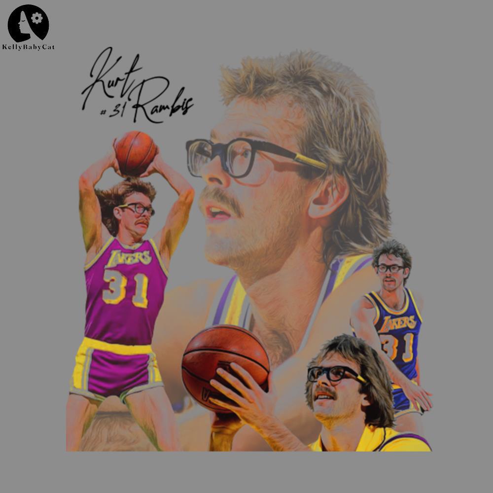 Kurt Rambis Vintage Style BasketballSport PNG Basketball PNG | Inspire ...