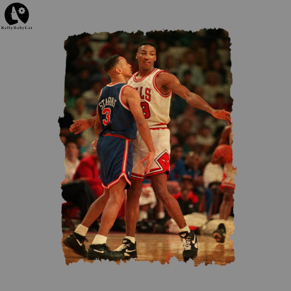 Scottie Pippen vs John Starks VintageSport PNG Basketball PN | Inspire ...