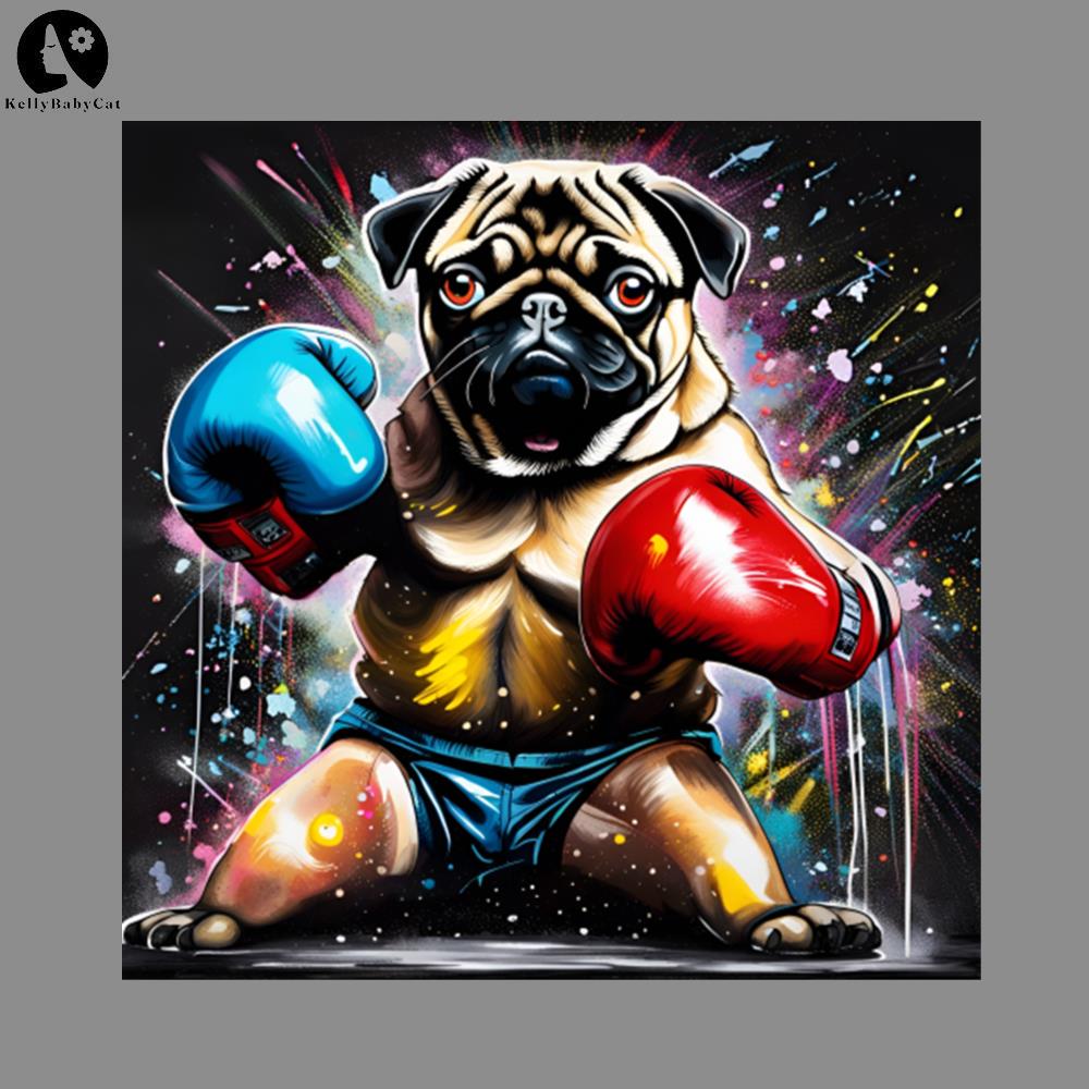 Pug Boxer in Boxing Stance Sport PNG Boxing PNG download | Inspire Uplift