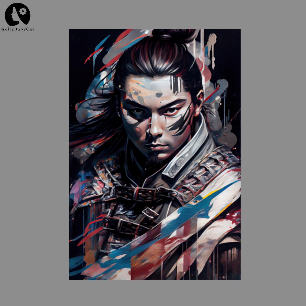 Gothic Samurai Oil Paint Warrior PNG download | Inspire Uplift