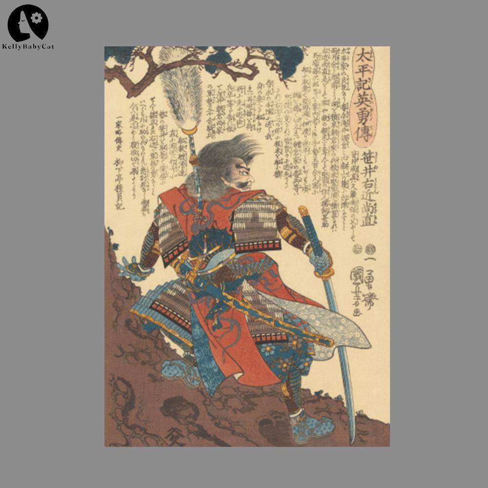 Samurai With Dragon Armour Old Japanese Ukiyoe Woodblock Pr | Inspire ...