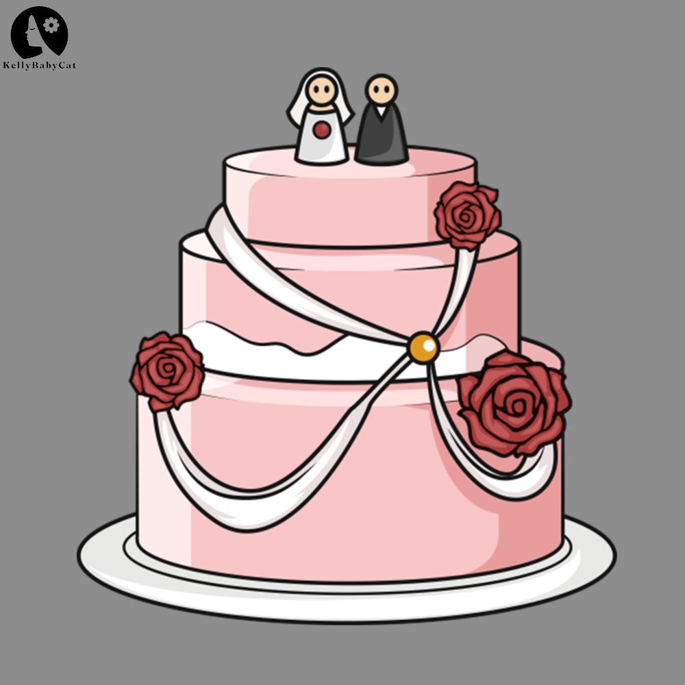 Wedding cake cartoon illustration Valentine PNG, Love PNG do | Inspire ...