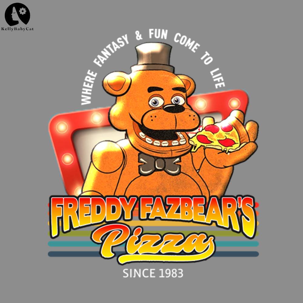 Retro Freddy Fazbears Pizza 1983 Funny Animal PNG download | Inspire Uplift