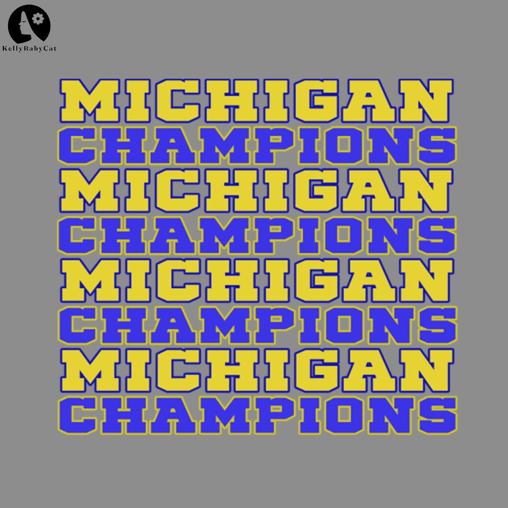 MI CHAMPS Michigan National Champions PNG | Inspire Uplift