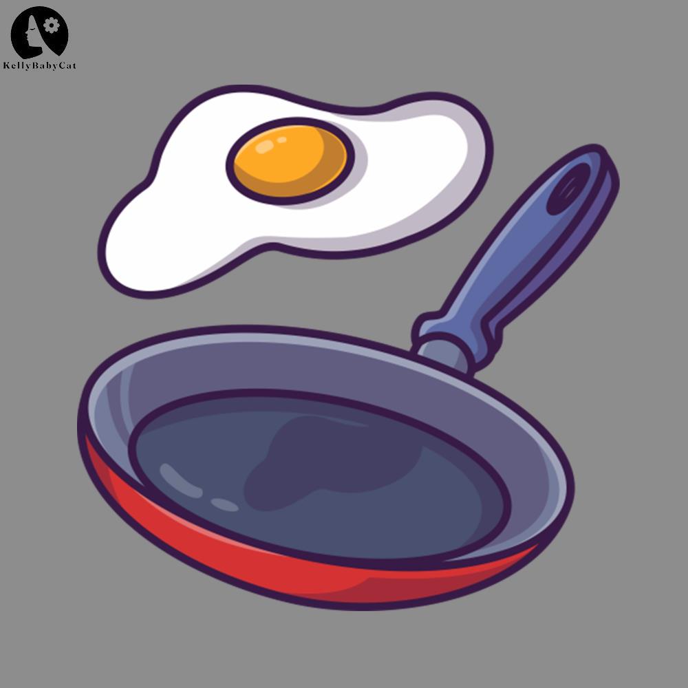 Floating Egg Fried With Pan Cartoon PNG download | Inspire Uplift