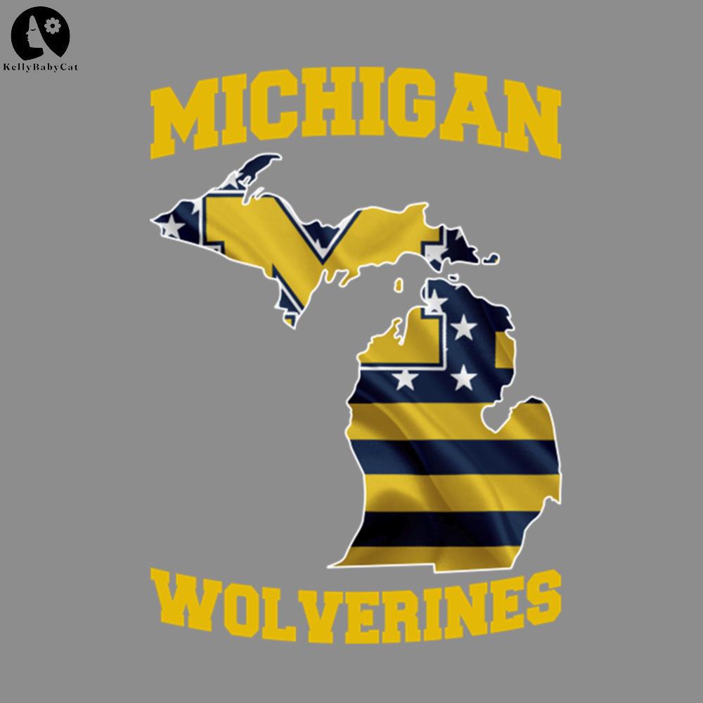 Michigan wolverines flag PNG download | Inspire Uplift