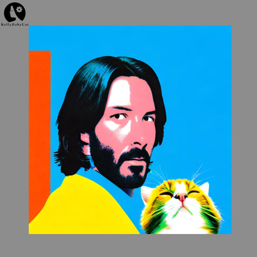 Keanu Reeves and cat PNG download | Inspire Uplift
