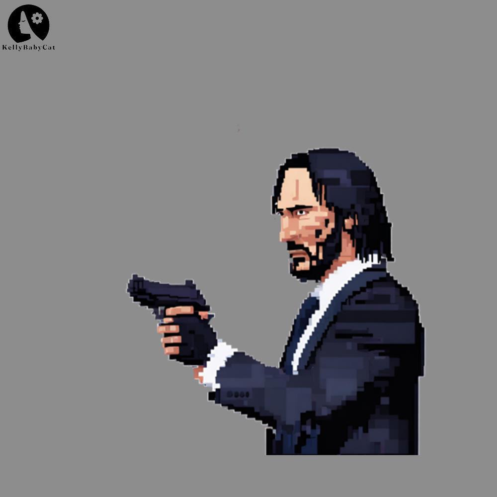 Pixel art john wick PNG download | Inspire Uplift