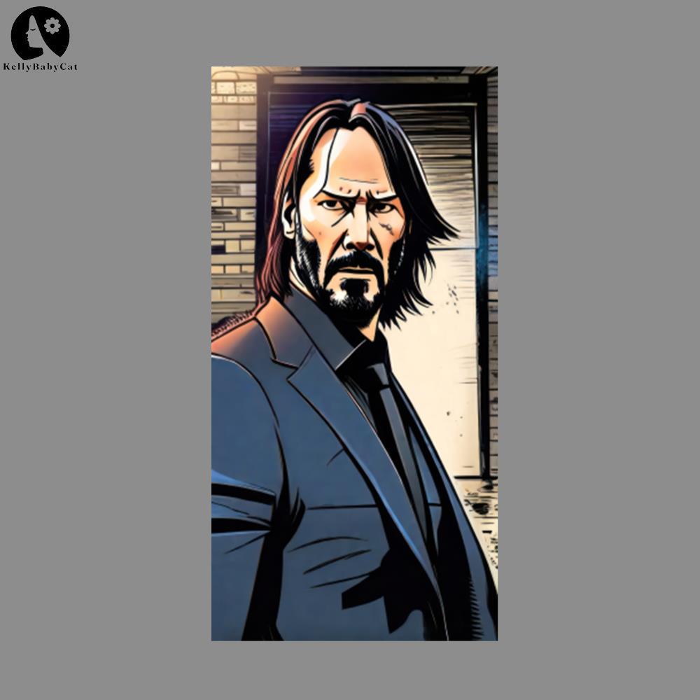 John Wick Comic book style010 PNG download | Inspire Uplift
