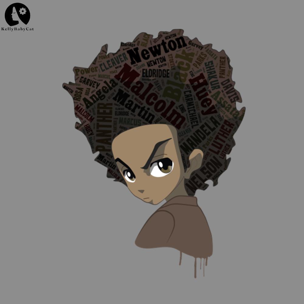 Huey Freeman Black Power Rapper PNG, Hip Hop PNG download | Inspire Uplift