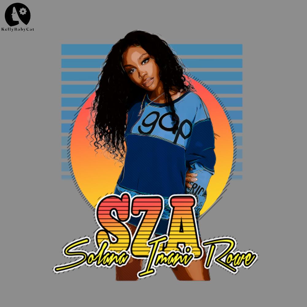 RETRO SZA Solana Imani Rowe vintage style flyer Rapper PNG, | Inspire ...